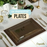 Exquisite 7.5 Inch. Clear Rectangular Premium Plastic Plates - 40 Count ...