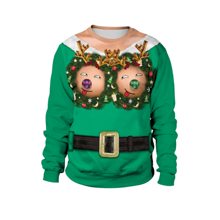 Nouveauté Chandails de Noël Élégants Unisexes Hommes Femmes Père Noël ...