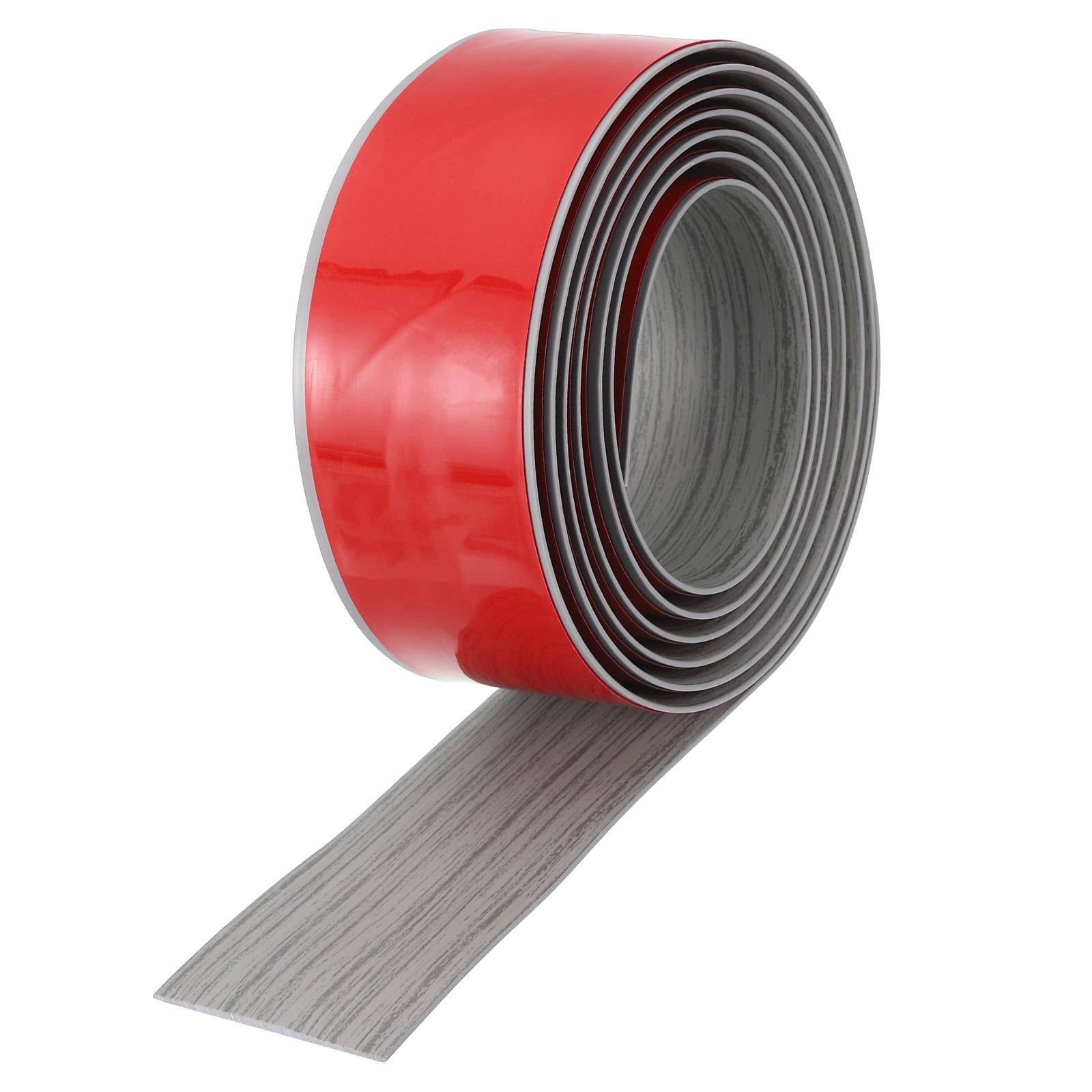 Unique Bargains 6.56ft X 2 Floor Transition Strip  Adhesive Vinyl Floor Cover Strips  Gray Wood Grain Other