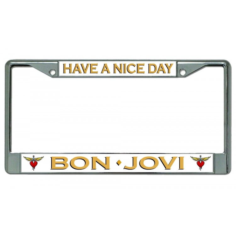 Click here for License Plates Online Bon Jovi Have A Nice Day Chr... prices
