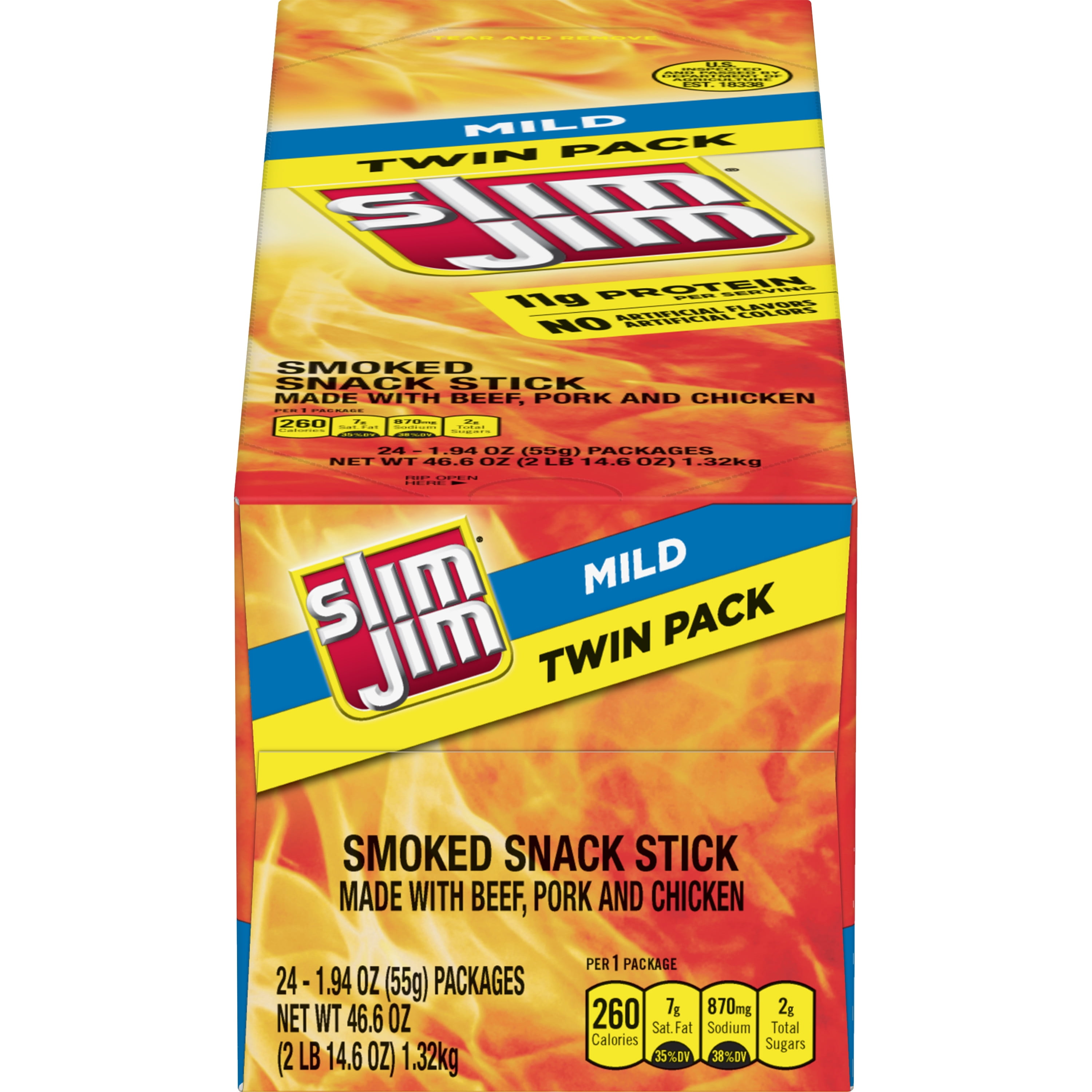 Slim Jim Mild Twin Laydow - Walmart.com - Walmart.com