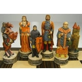 Medieval Times ROBIN HOOD Chess Set W/ 14 Ebony Black Maple Wood Board ...