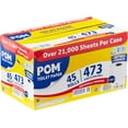 POM Pom Embossed 2-ply Toilet Paper, White, 45 Rolls, 473 Sheets ...