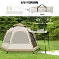 SUNOYAR 6-8 Person Camping Tent, Waterproof with Removable Rain Fly ...