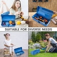 Portable Metal Tool Box Multi Compartment Organizer Heavy Duty Iron ...