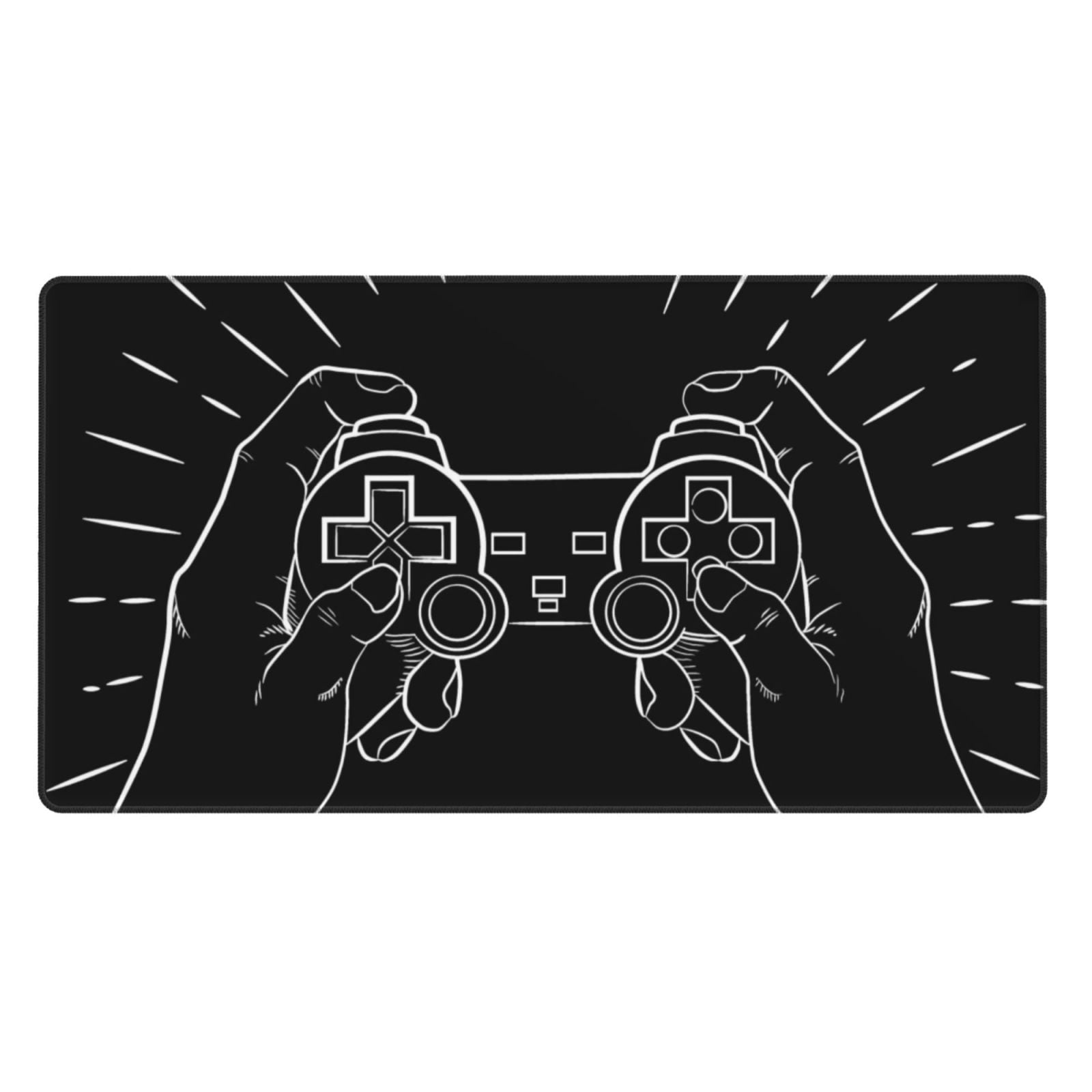 Extra Large Mouse Pad, Person Playing Videogames Pattern Desk Mat ...