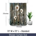 Rustic Shower Curtain Set Grey Floral Fabric Daisy Bath Curtain ...
