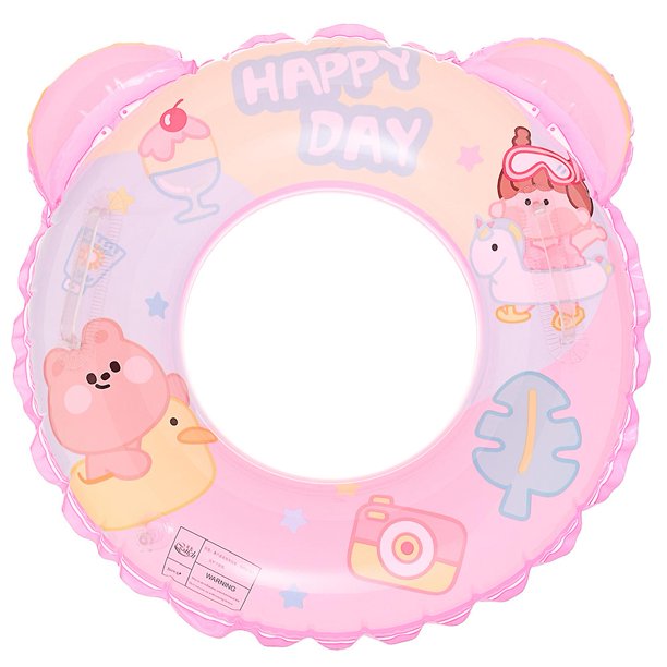 Thickened Inflatable Swimming Ring with Handle Cartoon Summer Pool ...