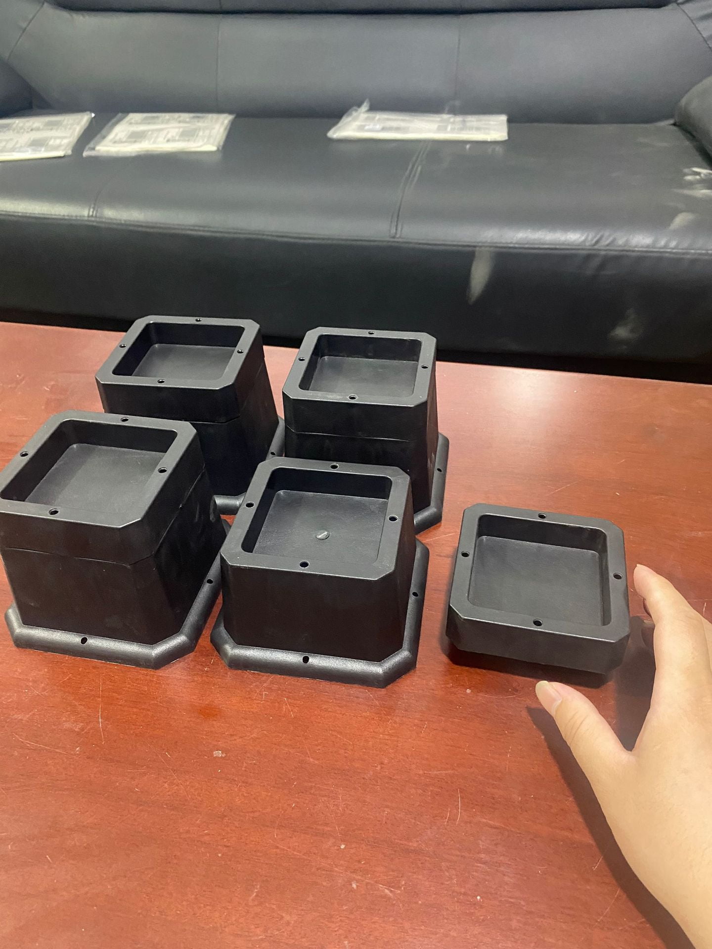 4pcs Bed Rubber Risers Adjustable Furniture Risers Sofa Table Heights ...