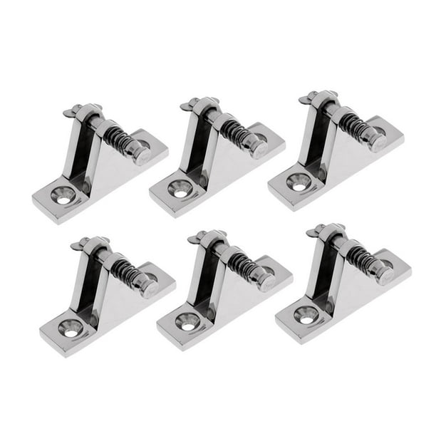 6Pieces 316 Stainless Steel Bimini Boat Top Deck Hinge Fitting Quick ...