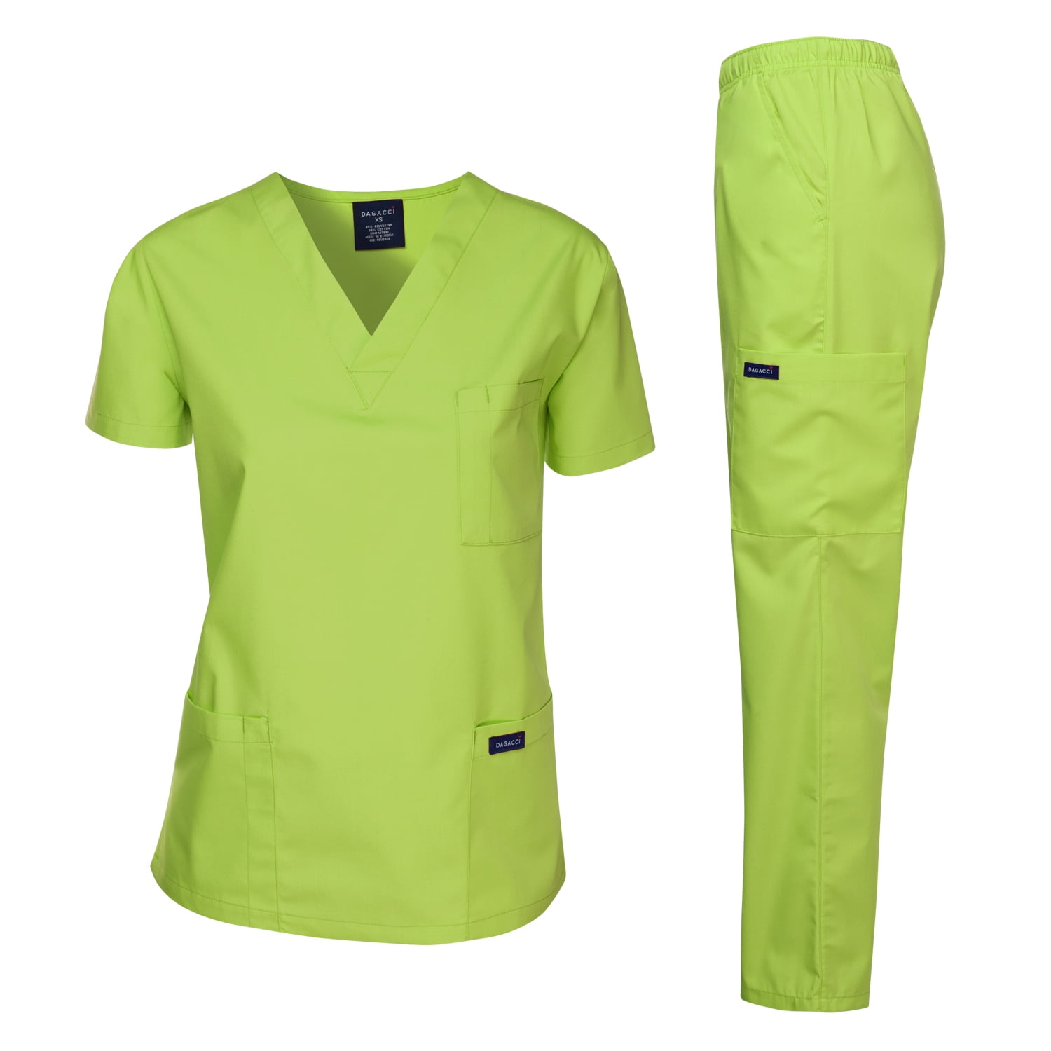 Dagacci Medical Uniform Unisex Scrubs Set Scrub Top and Pants - Walmart.com