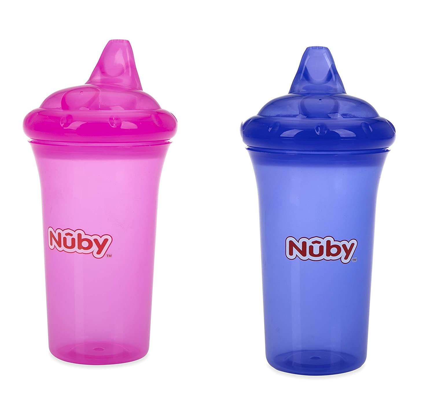 Nuby No-Spill Sippy Cup Cup with Dual-Flo Valve Pink/Purple - Walmart.com