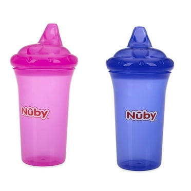 Nuby No-Spill Grip N' Sip Blue Soft Spout Sippy Cup, 8 fl oz - Walmart.com