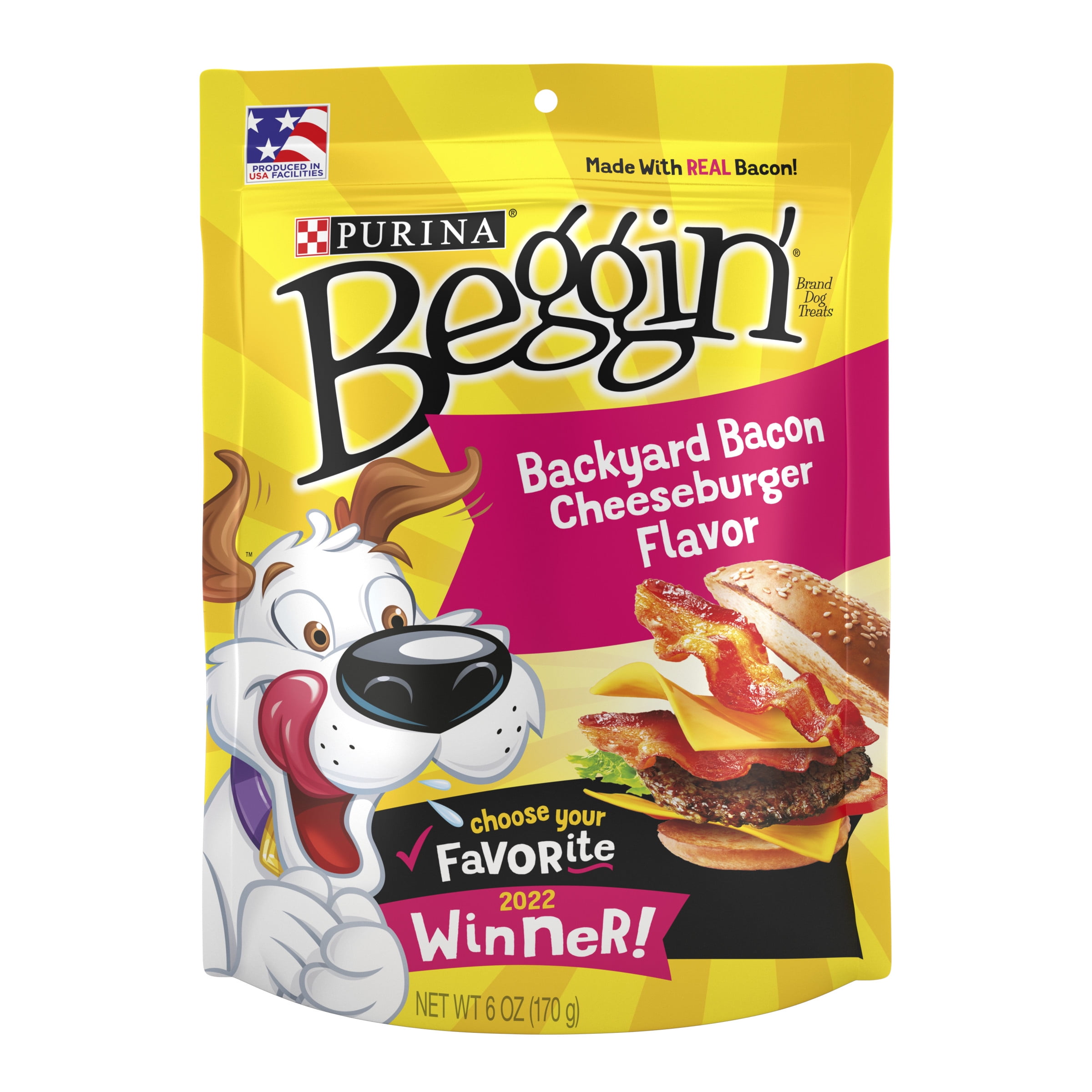 Beggin’ Backyard Bacon Cheeseburger Flavor Dog Treats - Walmart.com