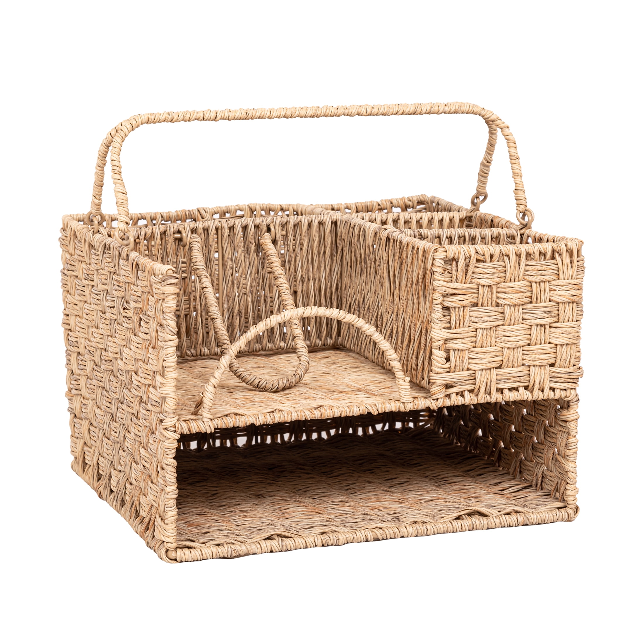 Better Homes & Gardens Resin Rattan All-in-one Serving Caddy, Beige ...