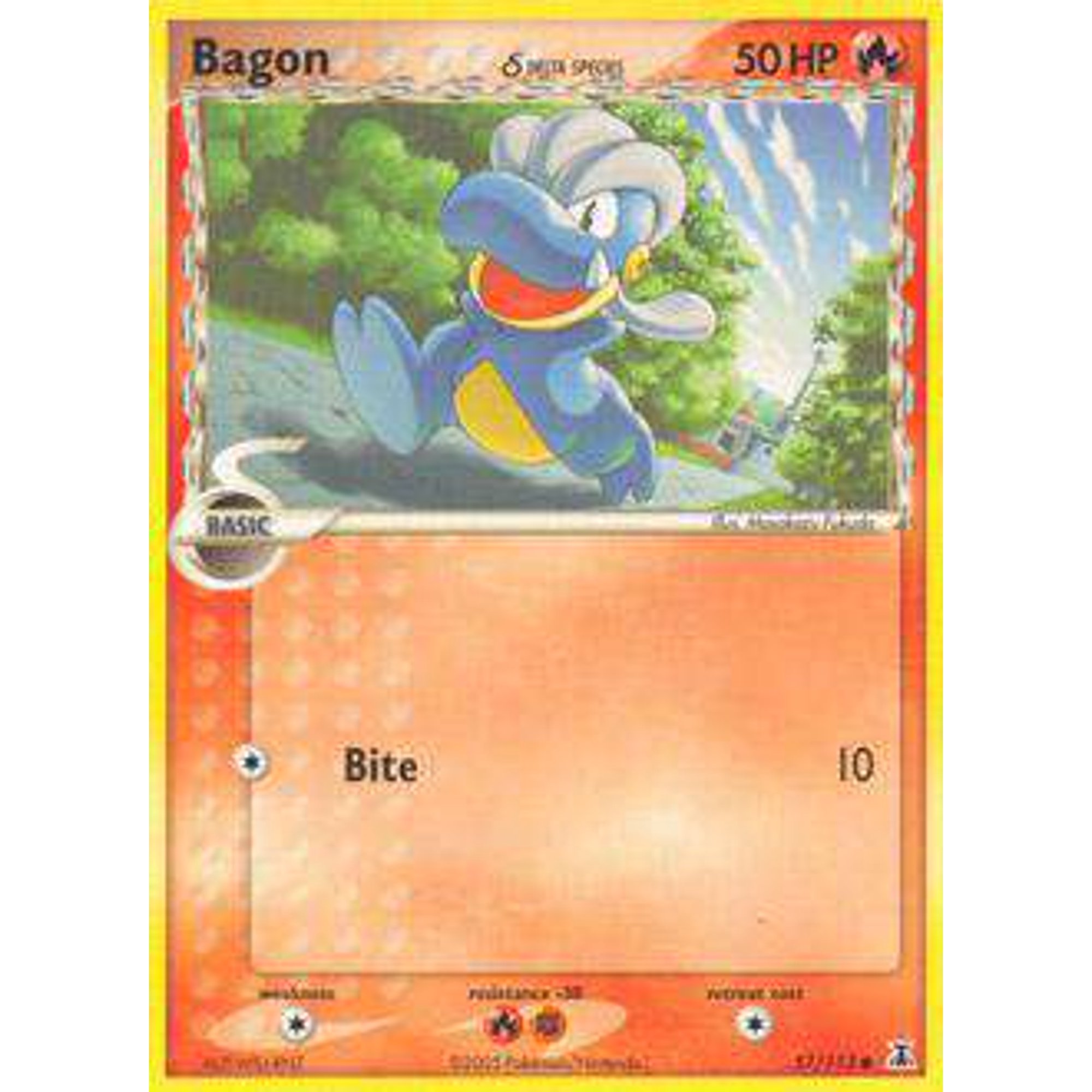 Bagon Pokemon Card