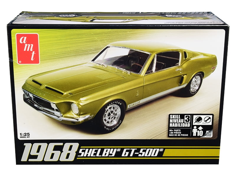 Diecast Skill 3 Model Kit 1968 Ford Mustang Shelby GT-500 1/25 Scale ...