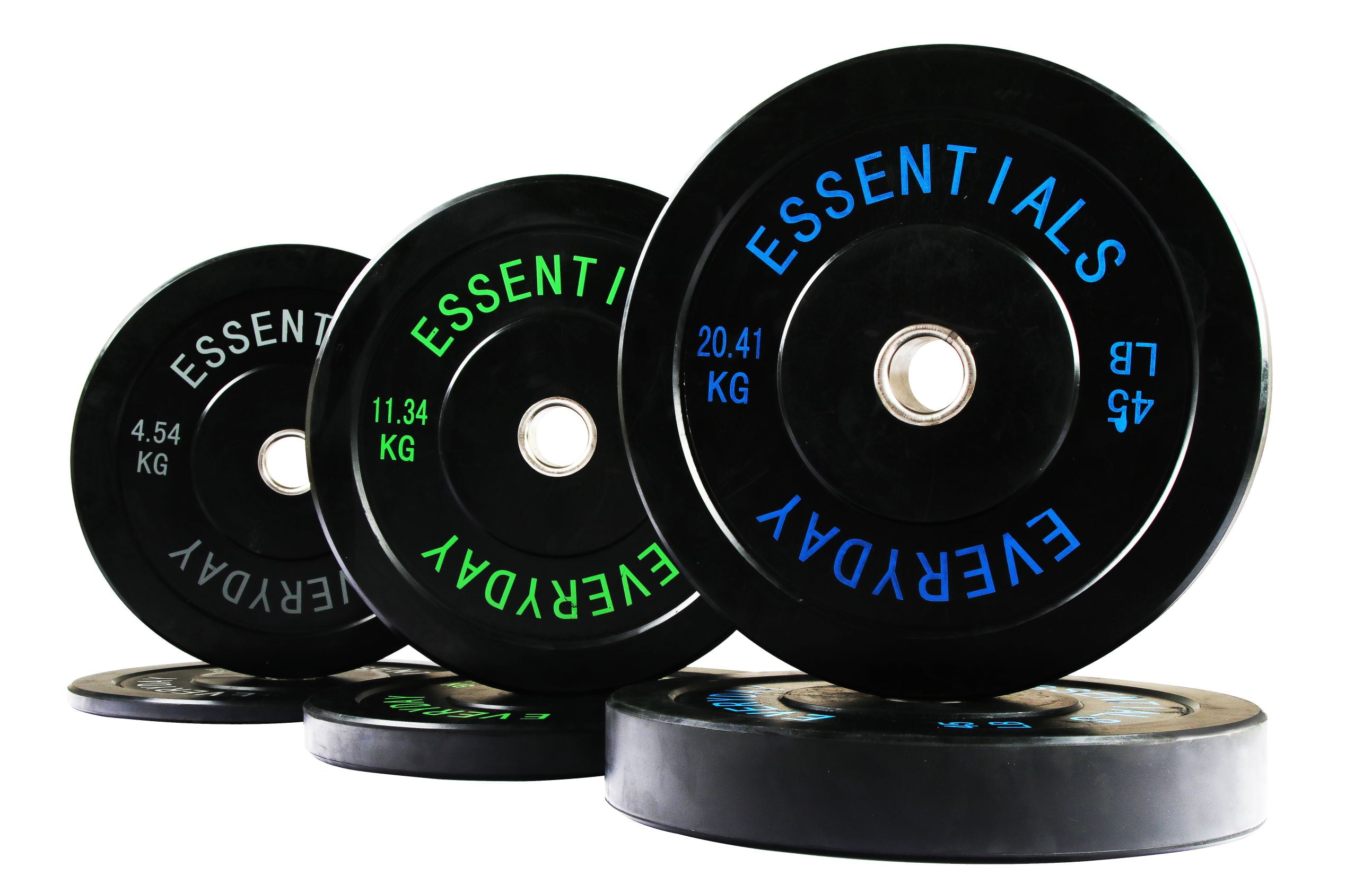 BalanceFrom Color Coded 2 In. Black Olympic Bumper Weight plates for ...