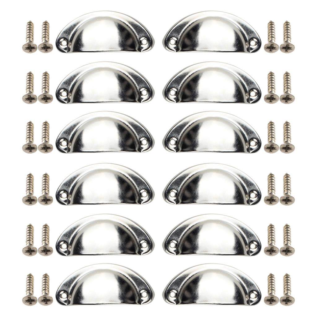 12Pack Drawer Pulls Cabinet Cup Pulls Hardware Cabinet Drawer with ...