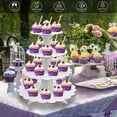 2 Pack 4-tier Cupcake Stand White Cardboard Round Dessert Display Tower ...