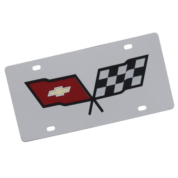 Corvette C3 Logo License Plate (Chrome) - Walmart.com - Walmart.com
