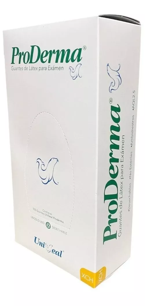 Guantes descartables antideslizantes UniSeal ProDerma color natural ...