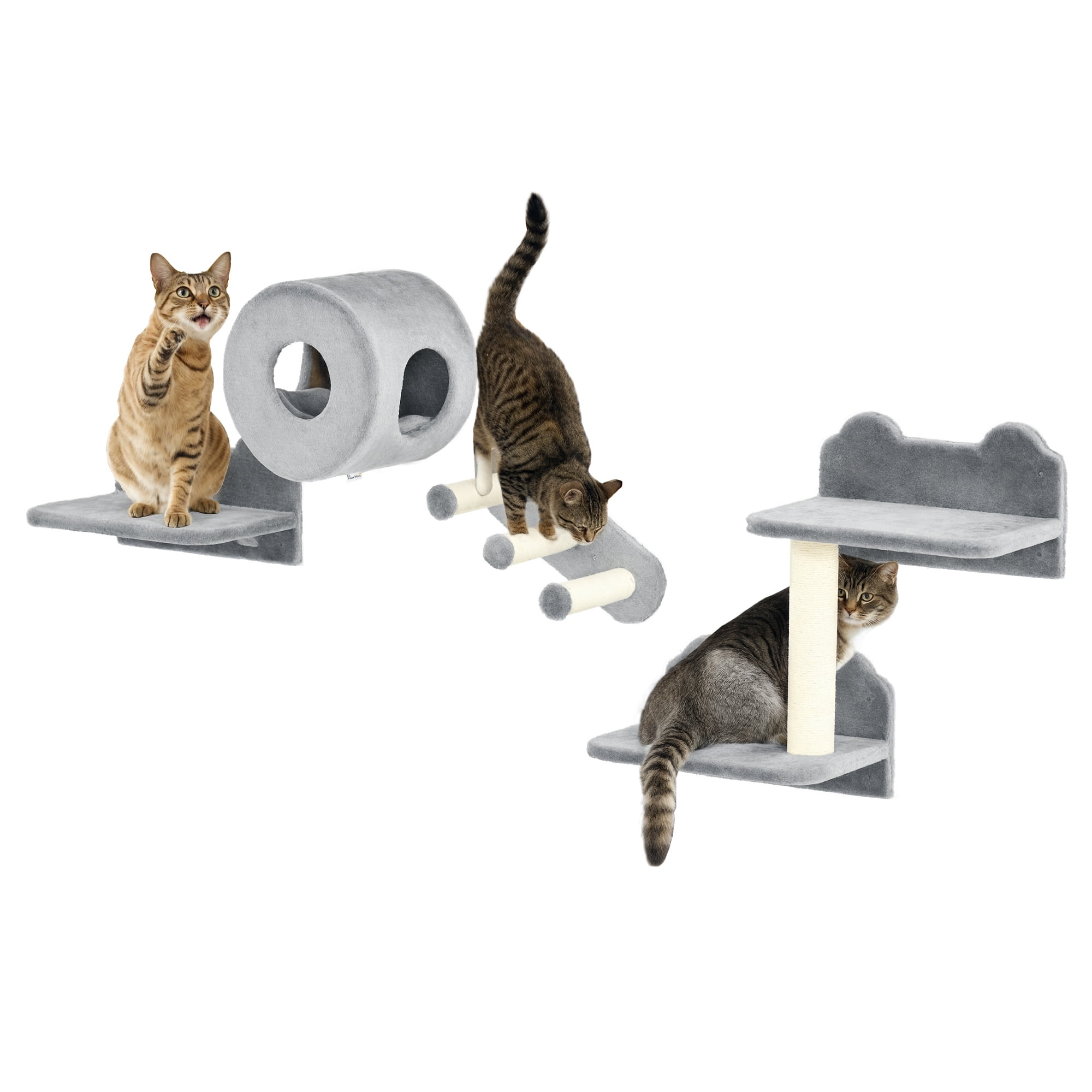 Click here for Pawhut Cat Wall Shelf Furniture With Condo  Scratc... prices