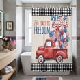 4th of July 250 Years of Freedom Shower Curtain for Bathroom, Farm Red ...