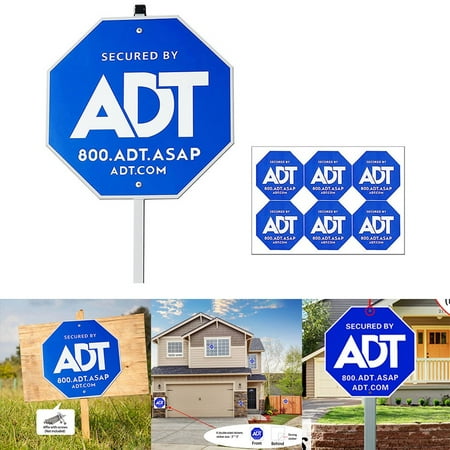 ADT Aluminum Safety Signs for Outdoor Yard Safety Signs with Reflective ...