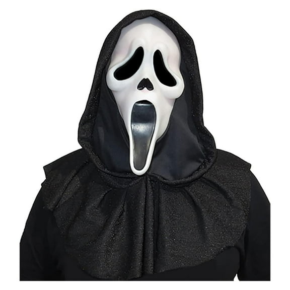 Fun World Scary Ghost Face Scream Mask with Knife Adult Costume ...