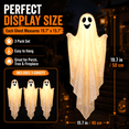 3 Pack Light Up Hanging Ghosts Halloween Decorations, 19.7 in Glowing ...