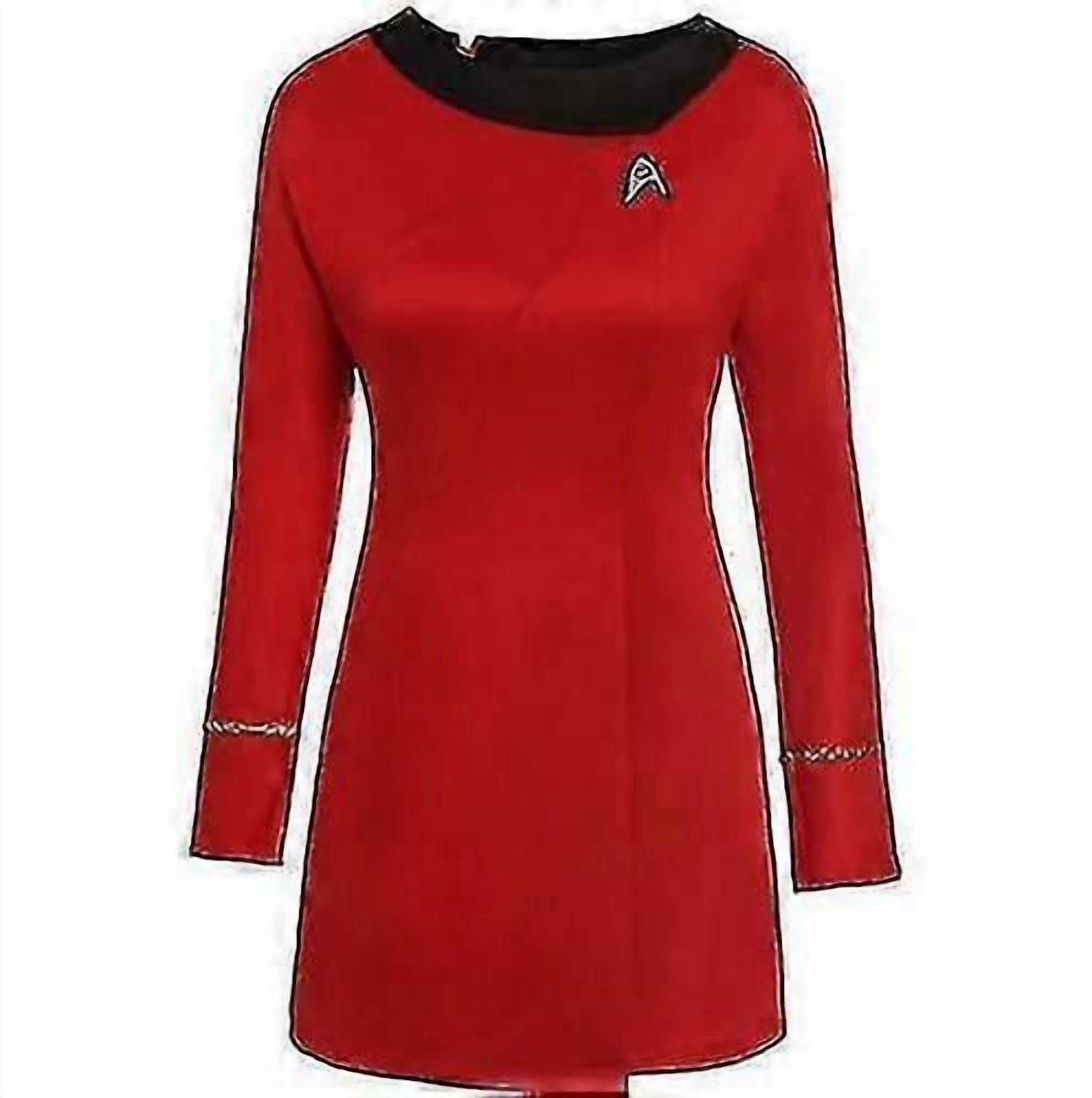 Star Trek Female Duty Tos Uniform Red Dress Costume Suit Women Dress ...