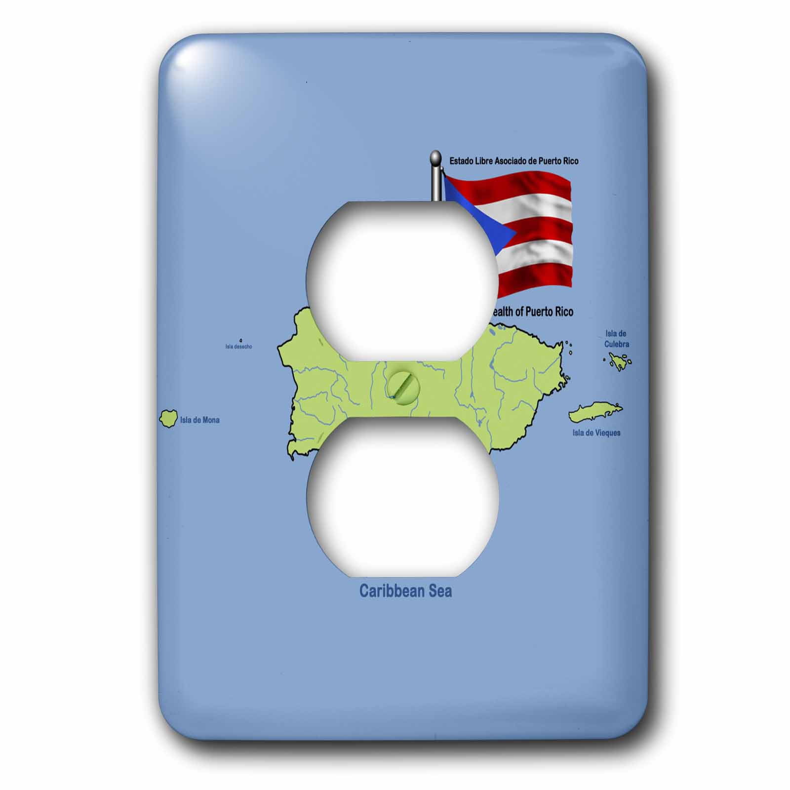3dRose Flag and Map of Puerto Rico with the Commonwealth of Puerto Rico ...