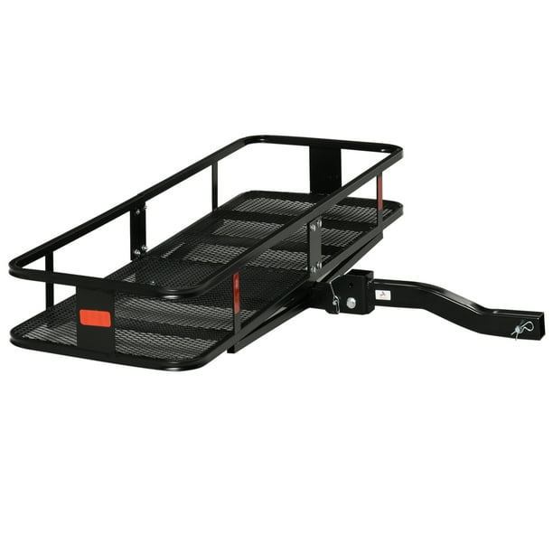 Aosom Folding Cargo Carrier with 500 lbs Capacity, 59‘’x19''x6'' Hitch ...