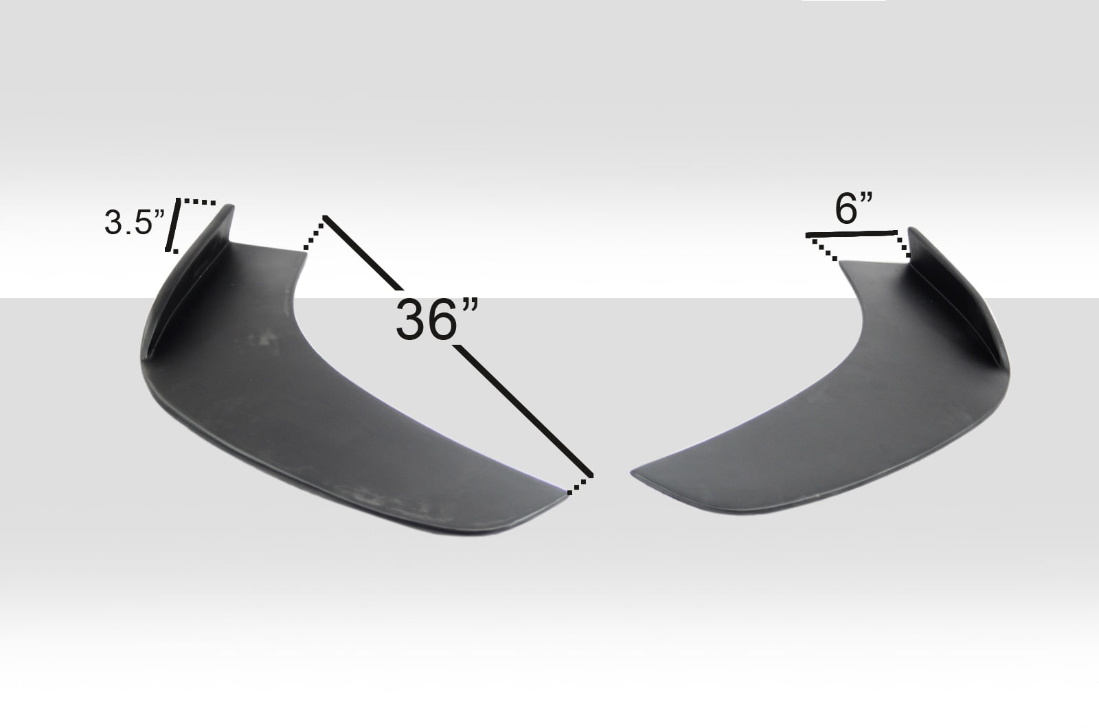 Universal Duraflex Front Splitters - 2 Piece - Walmart.com