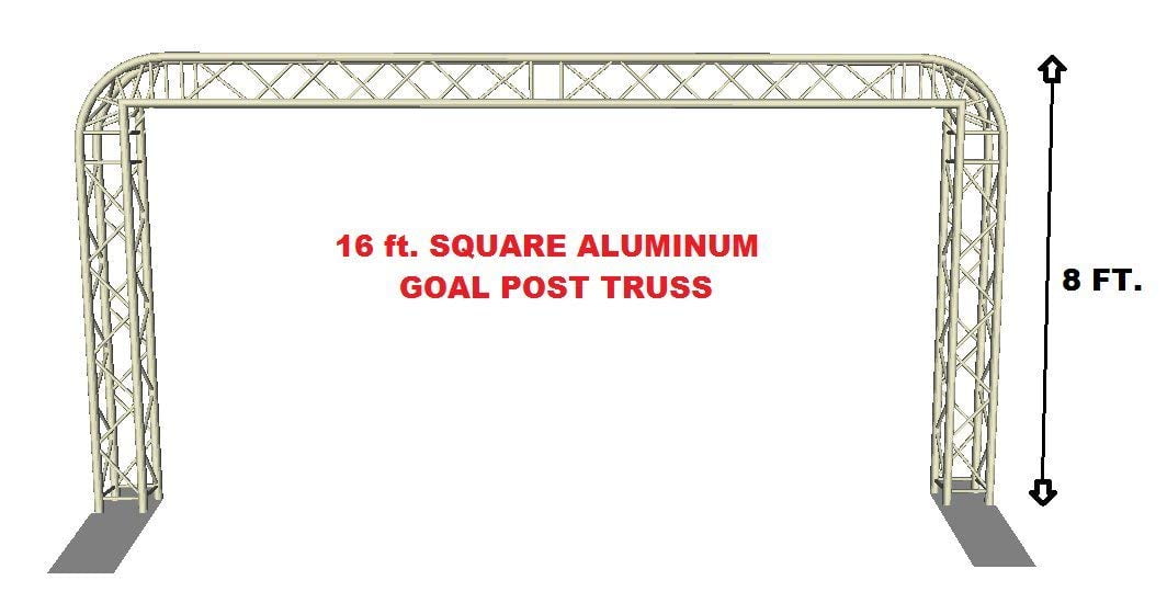 Complete 16ft Square Aluminum Truss Goal Post Lighting System DJ Lights ...