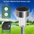 Fohil Solar Garden Lights Outdoor 12 Pack Waterproof Pathway Yard ...