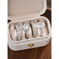 4pcs/Set Color 10 Silvertone Cubic Zirconia Ring Set In Gift Box, For ...