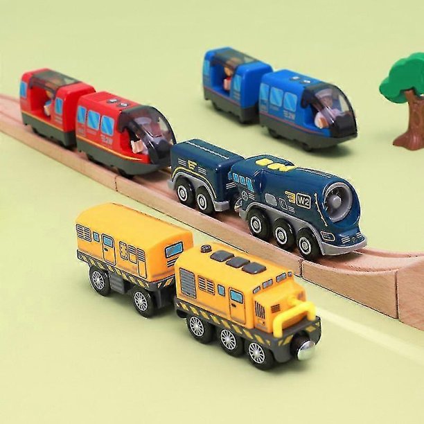Battery Operated Locomotive Train Set Powerful Engine Bullet Electric ...