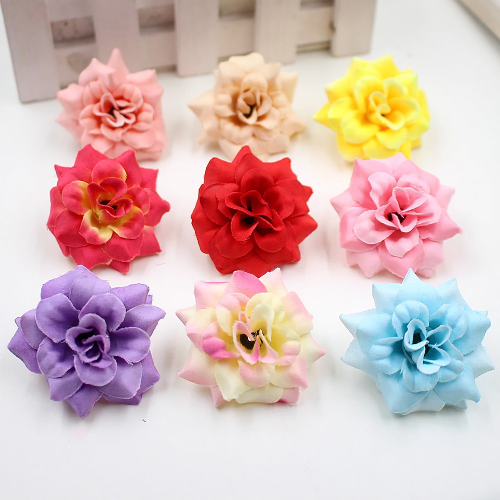 Cheers US 50Pcs Rose Flower Heads,Roses Foam Roses Artificial Flower ...