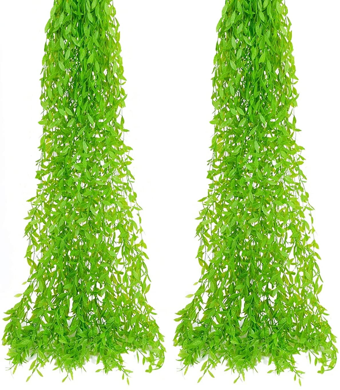 10 Pcs Artificial Hanging Vines, Fake Weeping Willow Plants Decorations ...