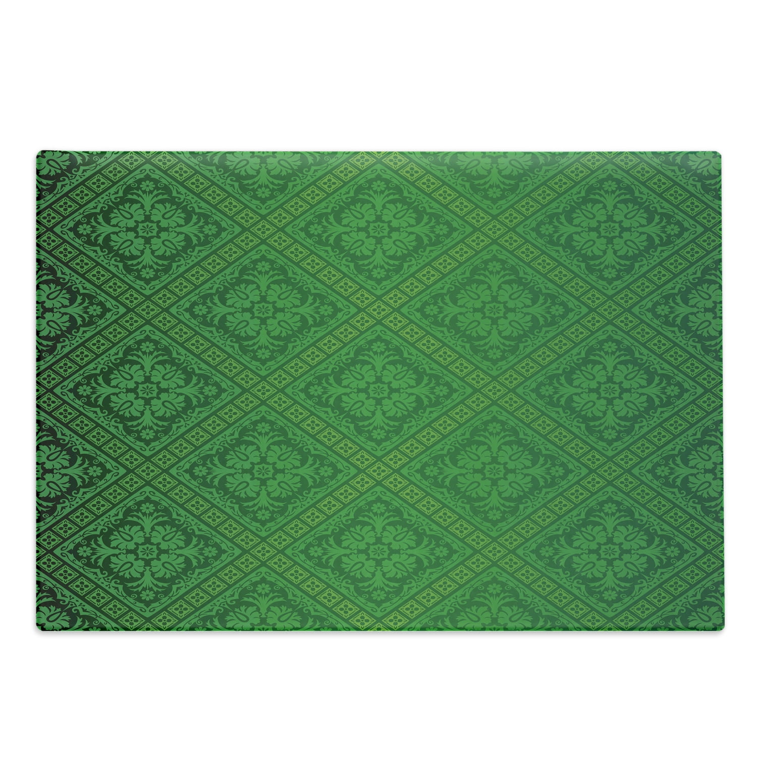 Green Cutting Board, Vector Illustration Seamless Pattern of Foliage ...