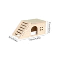 Natural Solid Wood Hamster Gerbil Hideout House Small Animals Cage ...