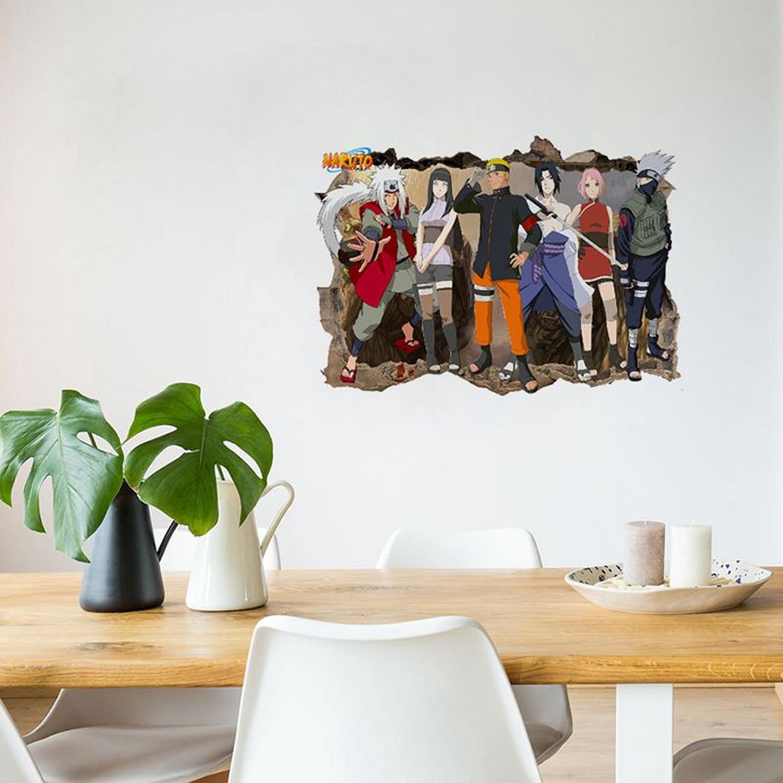 Buy Taicanon Anime Naruto 3D Self-adhesive Stickers, Removable Break ...