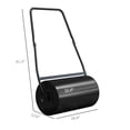 46L Lawn Roller, Water Filled Yard Roller with Handle, Push Tow Behind ...
