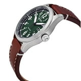 Citizen Chandler Eco-Drive Green Dial Dark Brown Leather Men's Watch ...