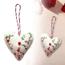 Felted Hearts,Handmade Wool Felt Heart Embroidery,Needle-Felted ...