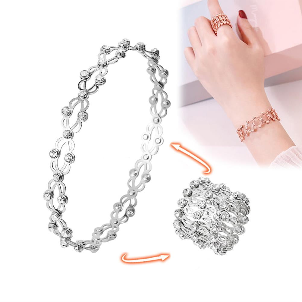 Anillo Retráctil 2 En 1, Pulsera De Cobre De Deformación Ajustable ...