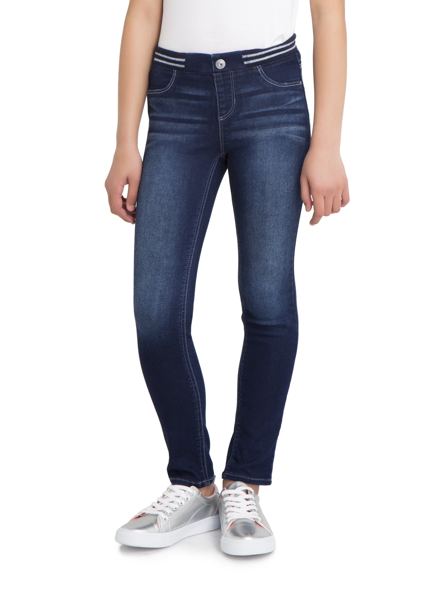 Jordache Girls Rib Waist Skinny Jeans, Slim Sizes 5-18 - Walmart.com