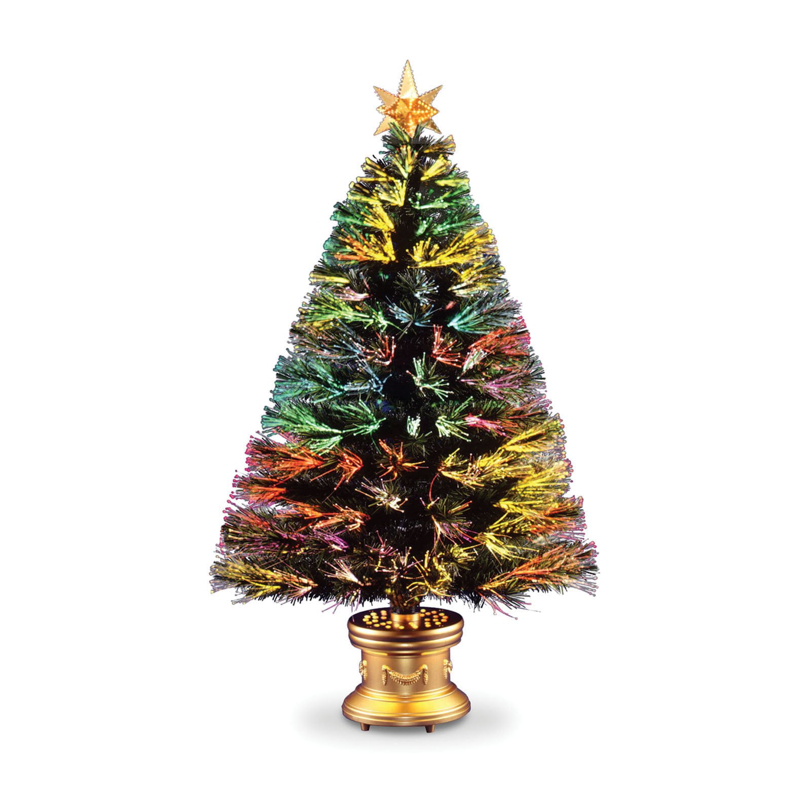 Fiber Optic Firework Evergreen Christmas Tree - Walmart.com
